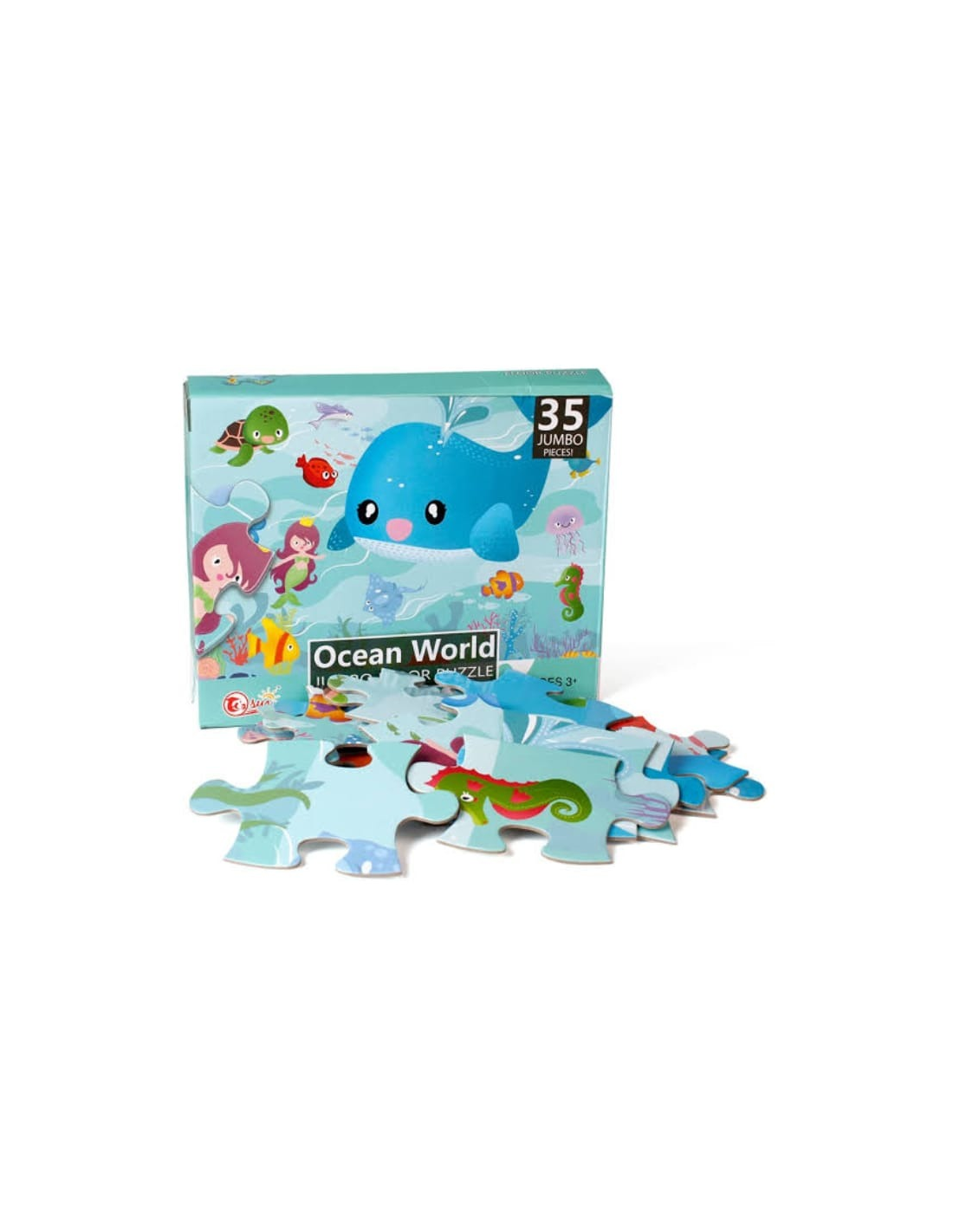 Puzzle Para Niños 35 Piezas Mundo Marino