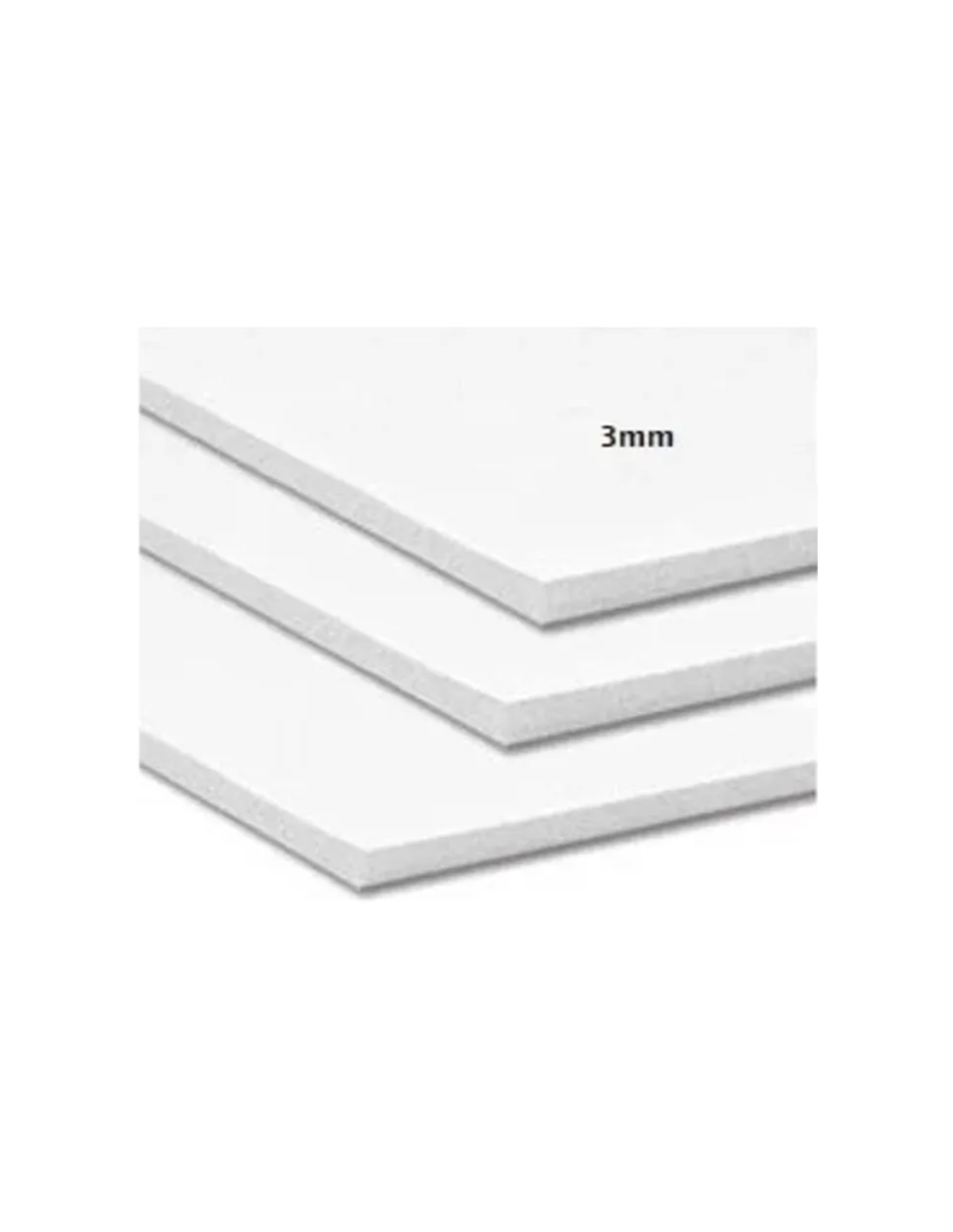 Carton Pluma 50x70 Cms. Espesor 3 Mm. Pack 10 Un.